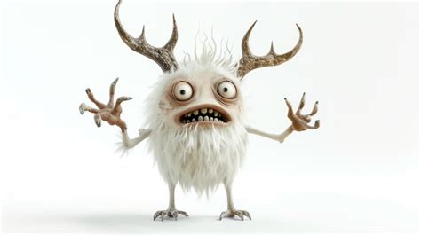 Premium Photo This Is A 3d Rendering Of A Cute And Friendly Yeti It Has Big Fluffy White Fur