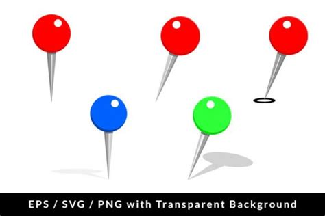 Pushpin Location Icon Set Svg Eps Png Graphic By Formatoriginal · Creative Fabrica