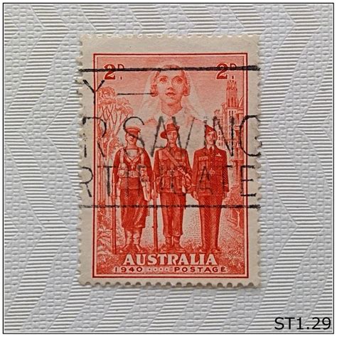 Australia Postage Stamp 2d Australian Imperial Forces 1940 Red Eur 3 64