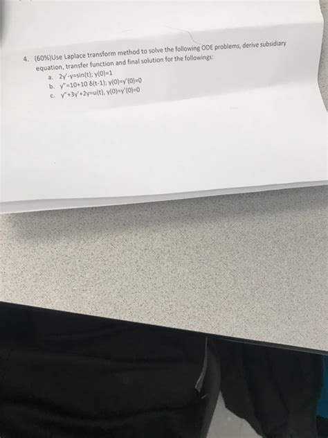 Solved Use Laplace Transform Method To Solve The Chegg