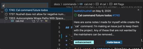 Provide A List Of Issues When Typing In In Commit Message · Issue