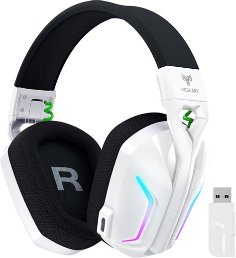 Weseary Wireless Gaming Headphones 2 4ghz Usb Gaming Headset With Microphone For Pc