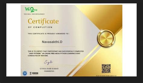 Python Learning Programming Way2me Onlinecourse Certificate