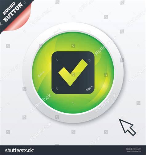 Check Mark Sign Icon Checkbox Button Stock Illustration 182466257 Shutterstock