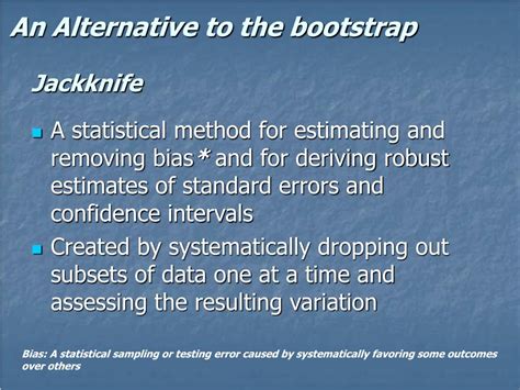 Ppt Alternative Forecasting Methods Bootstrapping Powerpoint