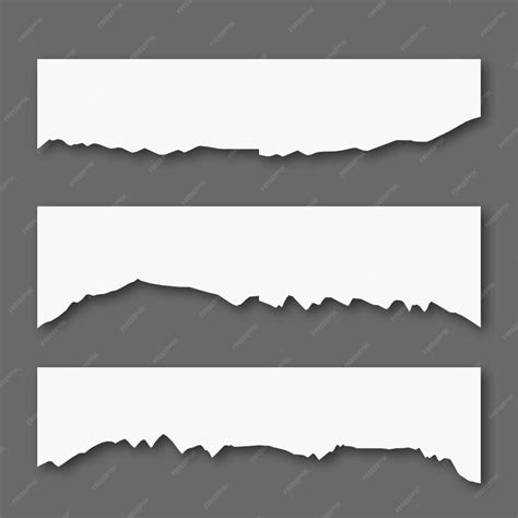 Premium Psd Set Design Paper Cut Buttom Template Collection Of Torn