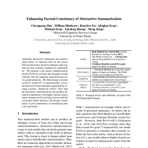 Enhancing Factual Consistency Of Abstractive Summarization Acl Anthology
