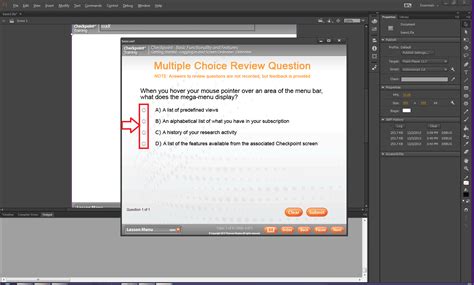quiz check boxes option buttons missing from html5 adobe community