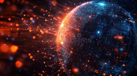 Ai Powered Globe With Digital Data Streams Symbolizing Global