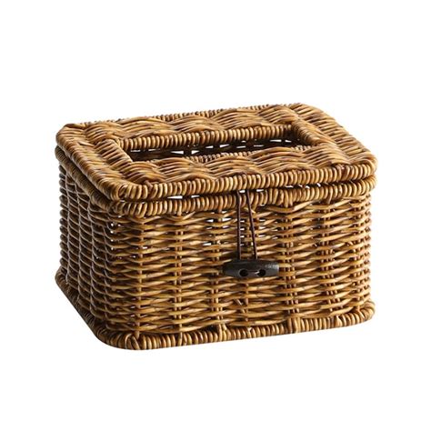 Tissue Box Cover Large Rectangle Tissue Box Rattan Tissue Box Holder Woven Tissue Holder