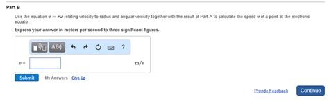 Solved Part B Rw Relating Velocity To Radius And Angular Chegg Com