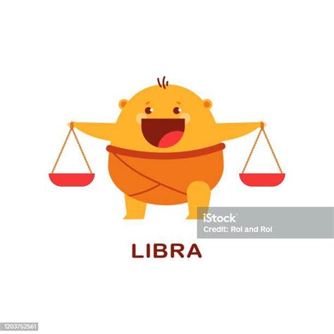 흰색 배경에 고립 된 Libra 귀여운 조디악 기호 벡터 만화 캐릭터입니다 귀여운에 대한 스톡 벡터 아트 및 기타 이미지 귀여운 균형 달력 Istock