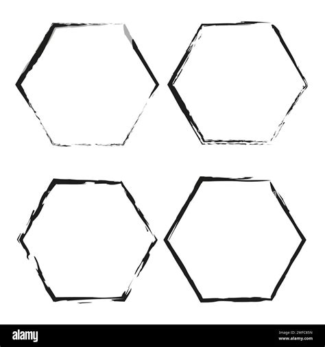 Hexagonal Frame Brushes Brush Frames Of Various Shapes Frames For Different Purposes Vector