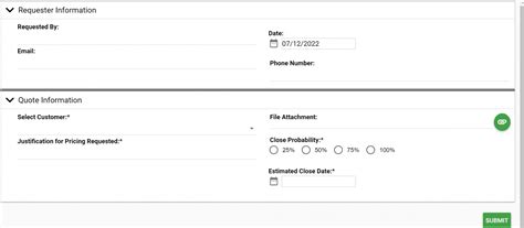 Price Quote Request Nutrient