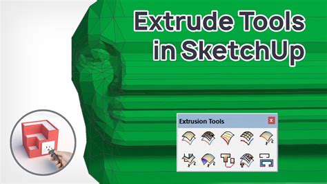 Extrude Tools In Sketchup Plugin Tutorial Youtube