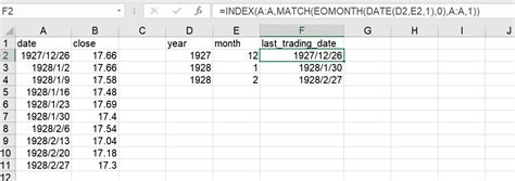 Excel Return Last Day Per Month And Week In Dataset Stack Overflow