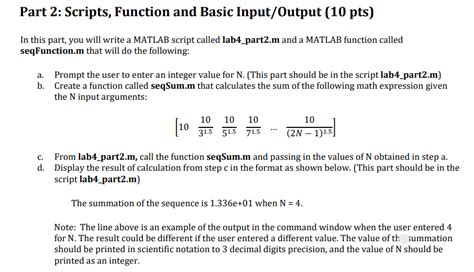 Solved Part 2 Scripts Function And Basic Inputoutput 10
