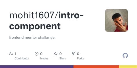 Github Mohit1607intro Component Frontend Mentor Challange