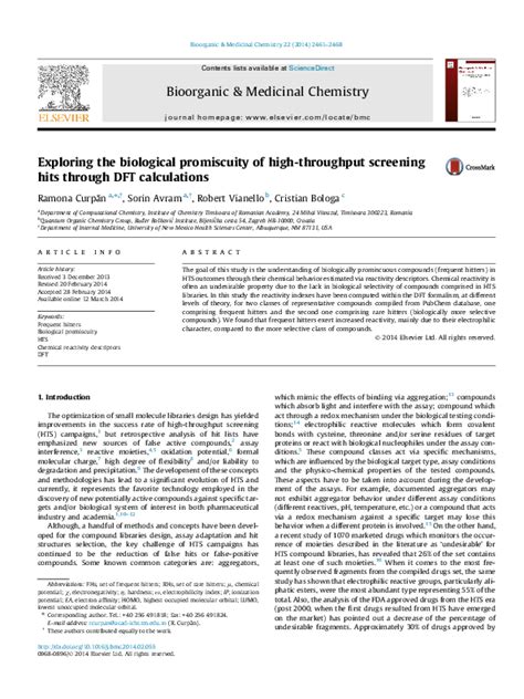 Pdf Exploring The Biological Promiscuity Of High Throughput Screening