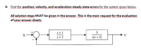 Solved 3 Find The Position Velocity And Acceleration