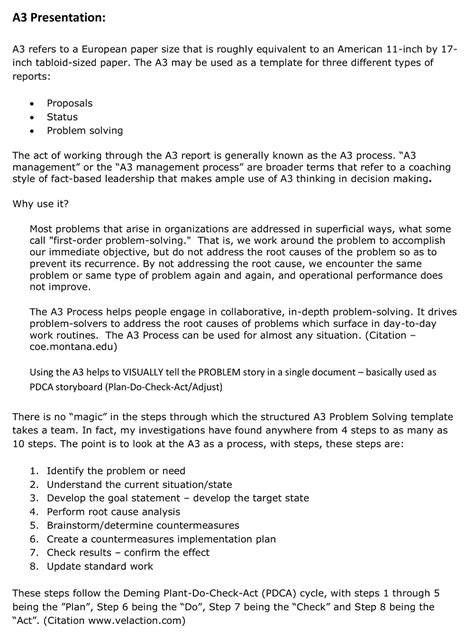 22 Free Printable A3 Root Cause Analysis Templates Ms Excel Pdf