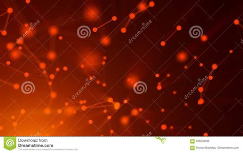 Abstract Connection Dots Technology Background Digital Illustration Stock Illustration