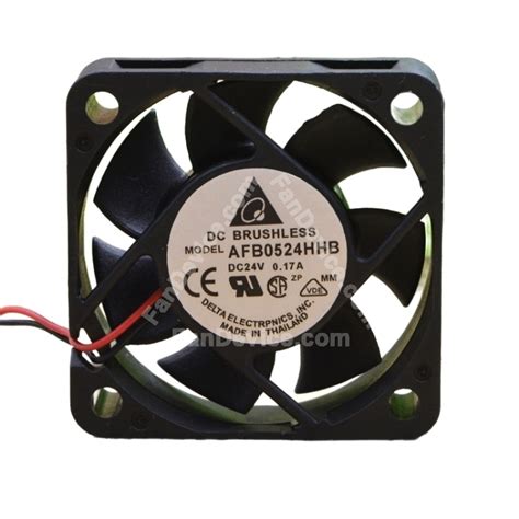 Delta AFB0524HHB DC 24V 0.17A 2 Wires Axial Cooling Fan - FanDevice.com