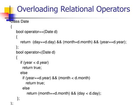 Ppt Overloading Operators Powerpoint Presentation Free Download Id6006375