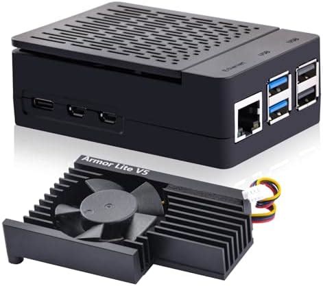 GeeekPi Case For Raspberry Pi With Armor Lite V Adjustable Speed Enclosure For Raspberry Pi