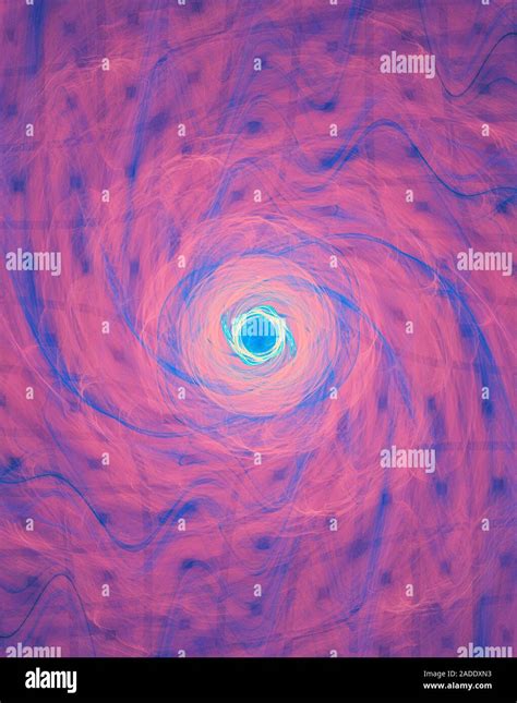 Space Time Fractal Illustration Showing The Warping Of The Background