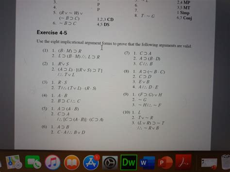 Solved Exercise 4 12 Prove Valid Using The Eighteen Valid