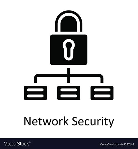 Network Security Solid Icon Design Royalty Free Vector Image