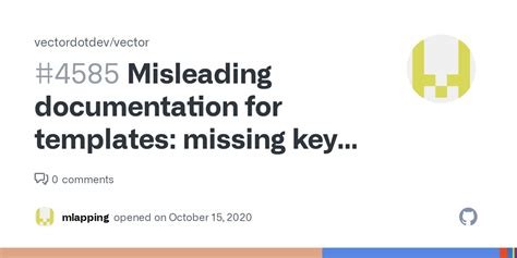 Misleading Documentation For Templates Missing Keys Result In Dropped Event · Issue 4585