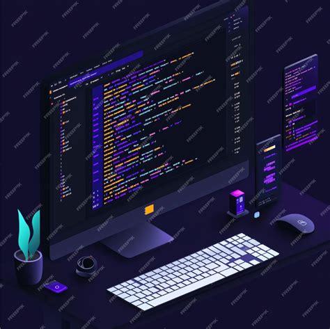 A Detailed Code Editor With A Frontend Framework Like React Or Vuejs Highlighted Premium Ai