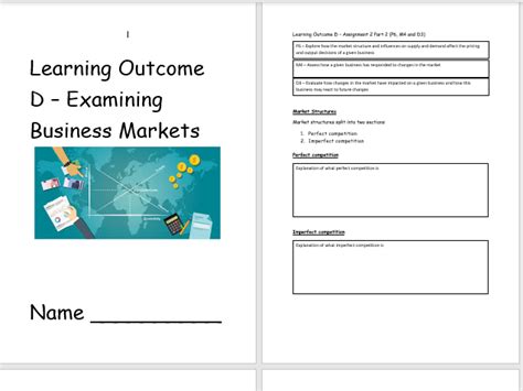 Unit 1 Exploring Business Learning Outcome D Teaching Resources
