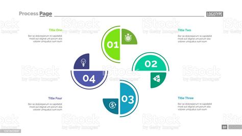 Cycle Chart With Four Elements Template Stock Illustration Download