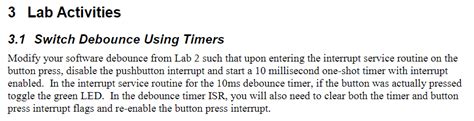 Solved 3 Lab Activities 3 31 Switch Debounce Using Timers