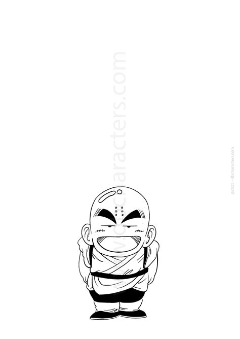 Krillin Dragon Ball Character Redrawn In Manga Style Dbcharacters