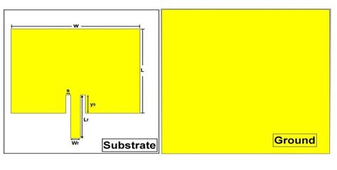 Simulated Rectangular Microstrip Patch Antenna A The Patch Strip Top