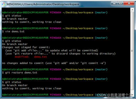 07git命令详解 后悔药git Restore Staged Csdn博客