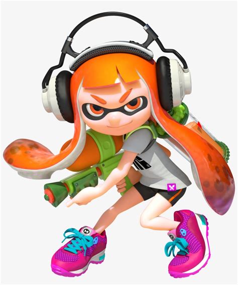 Inkling Girl Splatoon Official Render Game Art By Nintendo Transparent Png X Free