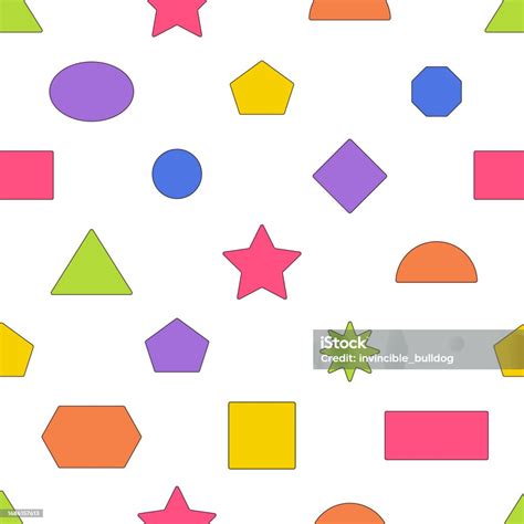 Seamless Pattern With Geometric Figures Repeated Design Of Squares