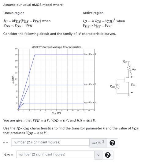 Solved Assume Our Usual Nmos Model Where Ohmic Region