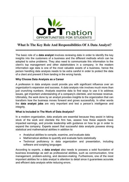 Data Analyst Jobs Pdf