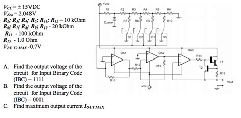 Find The Output Voltage Of The Circuit For Input Chegg Com