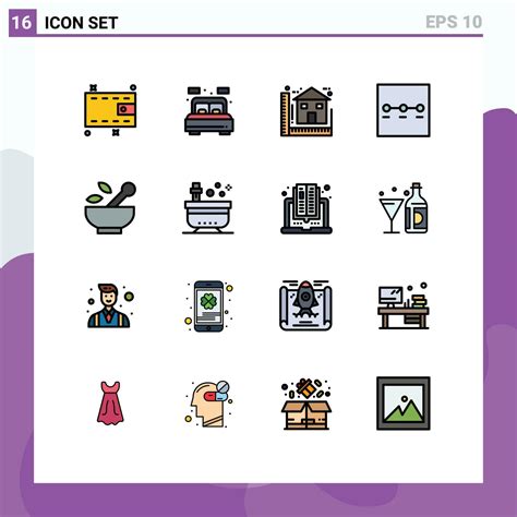 16 Flat Color Filled Line Concept For Websites Mobile And Apps Medicine