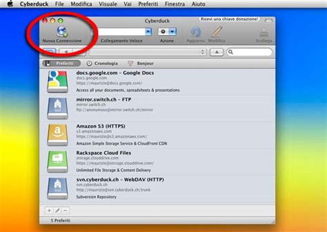 guida upload ftp con cyberduck faberfoto