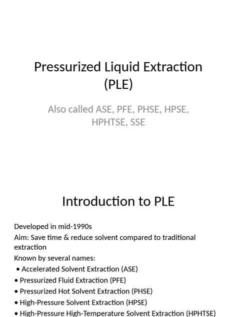 Pressurized Liquid Extraction Pdf Polyphenol Solvent