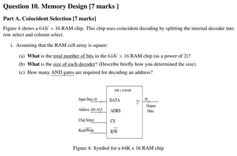 Solved Question 10 Memory Design 7 Marks Part A