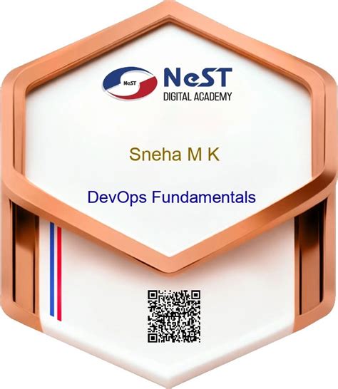 Sneha M K On Linkedin Badge Devops